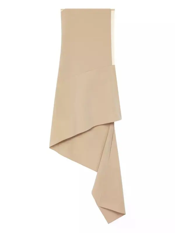 COURREGES Asymmetrical Crepe Dress - Neutrals