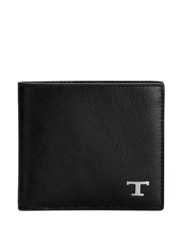 TOD'S Logo-plaque Leather Wallet - Black