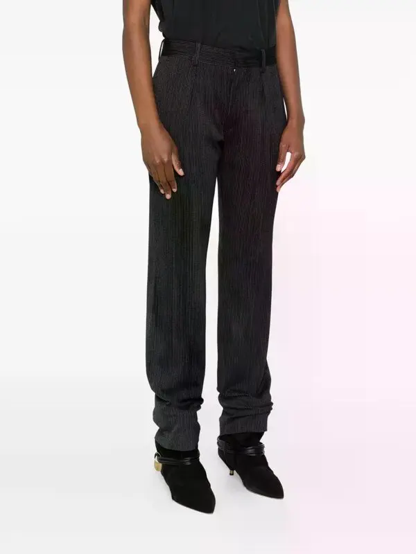 Isabel Marant Étoile Pinstripe Pleated Trousers - Black