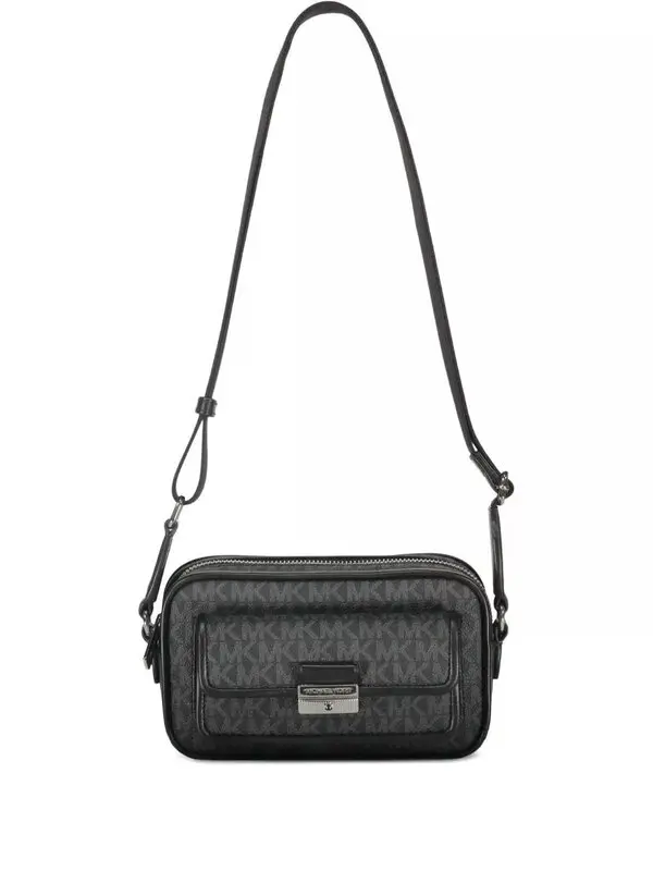 Michael Kors Bradshaw Monogram Shoulder Bag - Black