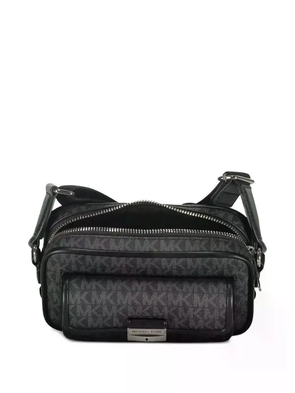 Michael Kors Bradshaw Monogram Shoulder Bag - Black