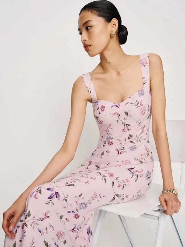 REFORMATION Yale Dress - Pink