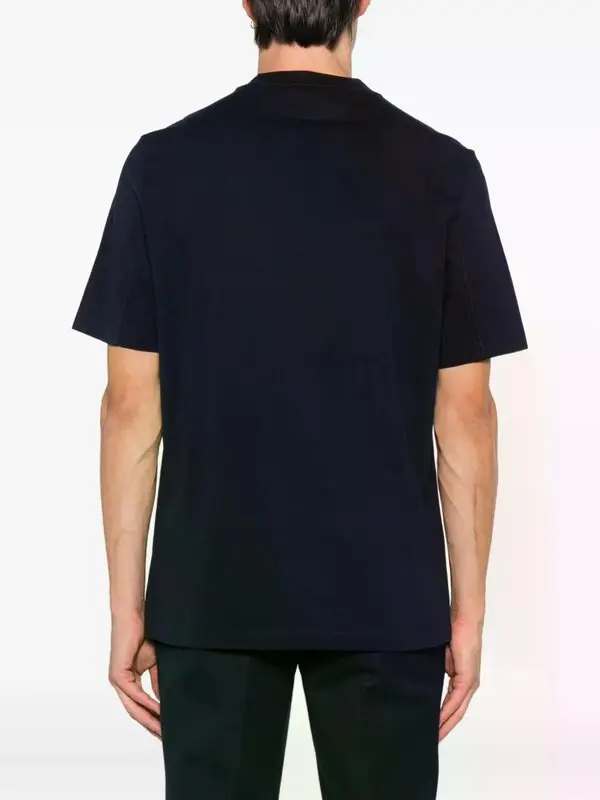 Brunello Cucinelli Logo-embroidered T-shirt - Blue