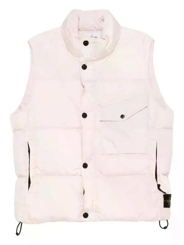 Stone Island Compass-motif Vest - Pink