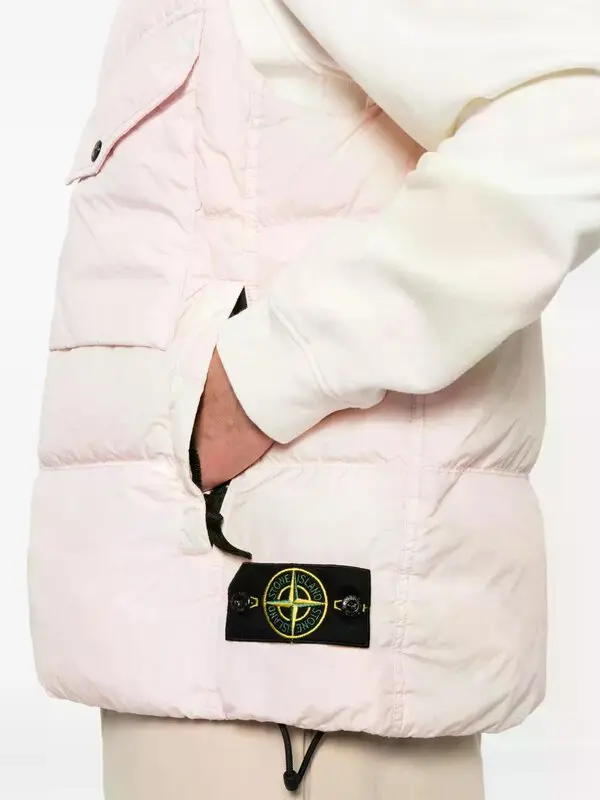 Stone Island Compass-motif Vest - Pink