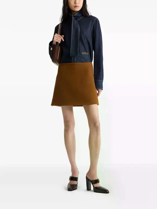 PATOU Wool Mini Skirt