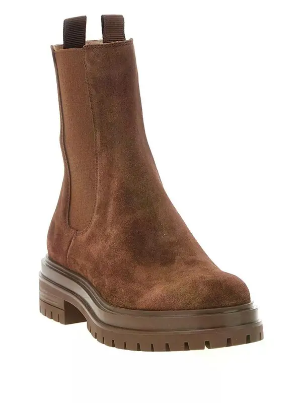 GIANVITO ROSSI Chester Suede Chelsea Boots - Brown