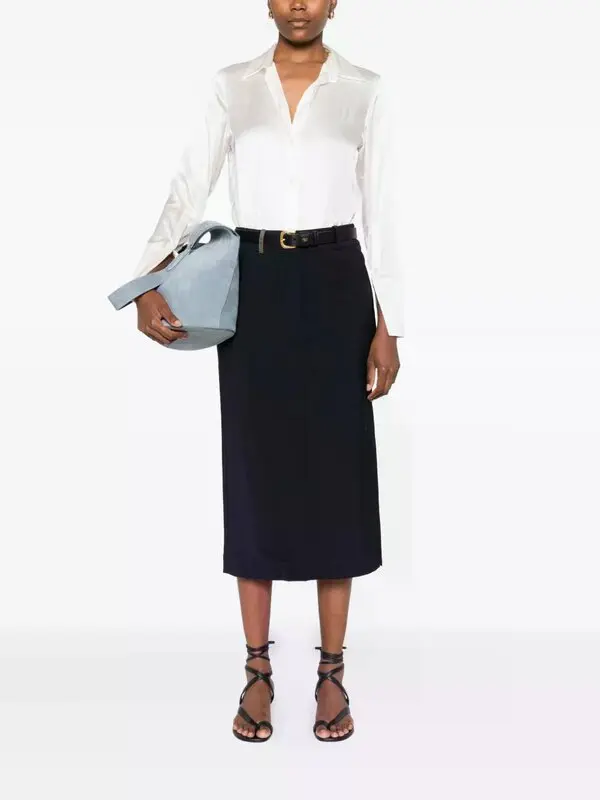 Peserico Satin Long-sleeve Shirt - Neutrals