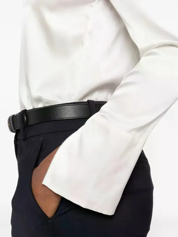 Peserico Satin Long-sleeve Shirt - Neutrals
