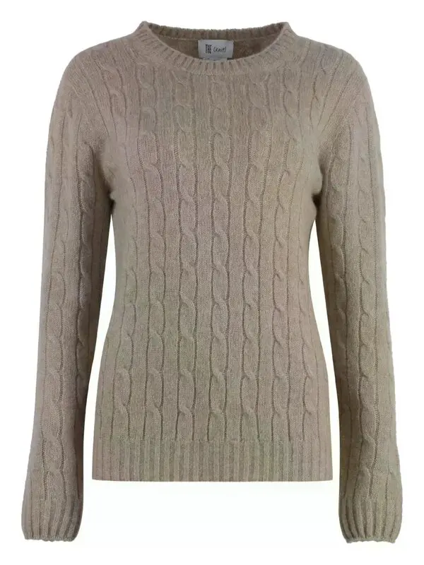 THE (ALPHABET) Cable-knit Sweater - Neutrals
