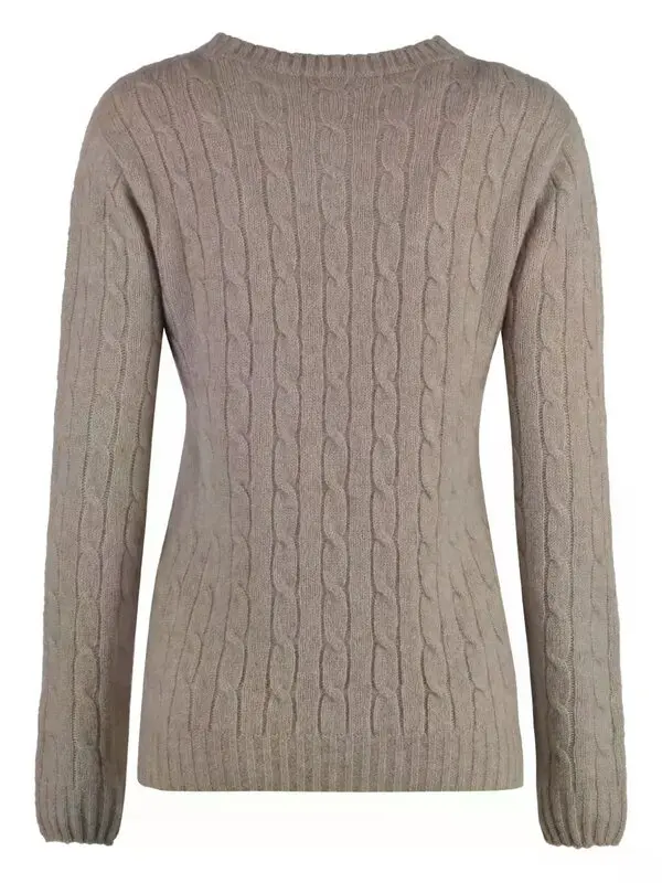 THE (ALPHABET) Cable-knit Sweater - Neutrals