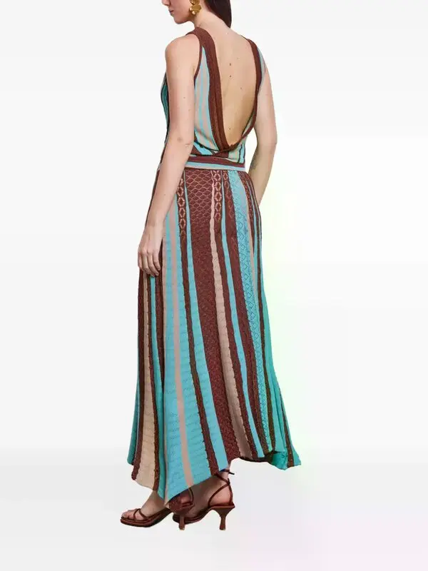 AKEP Striped Knitted Maxi Dress