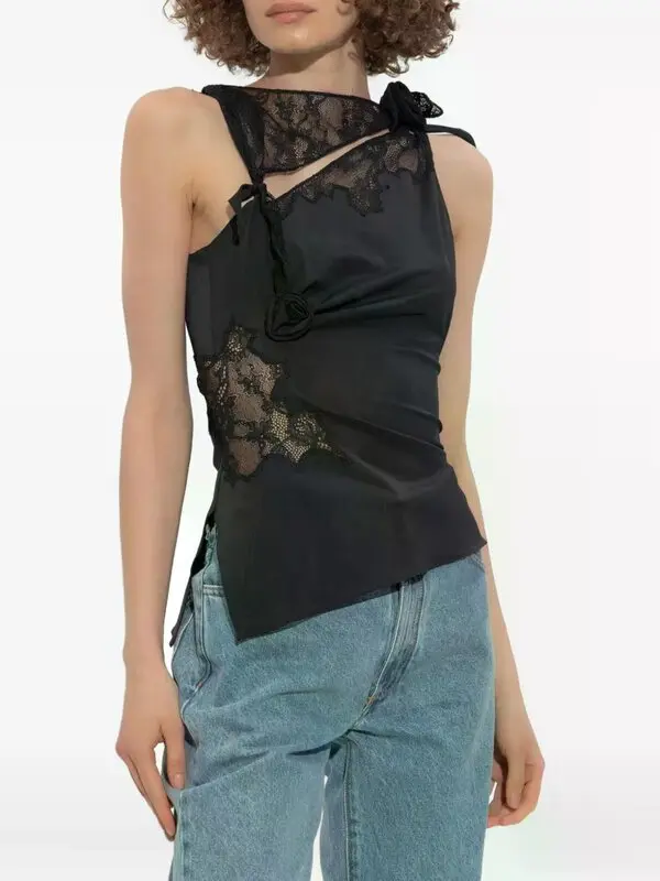 Coperni Lace-insert Draped Top