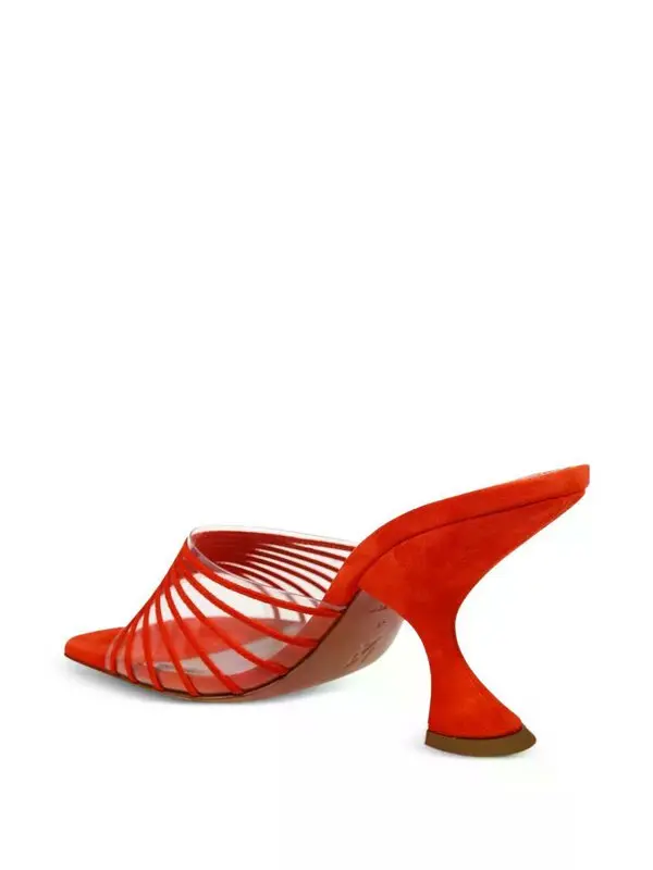 Amina Muaddi 90mm Mookie Sandals - Red