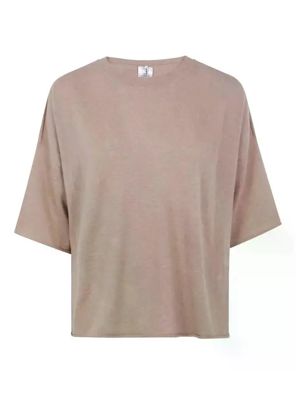 Liviana Conti Short-sleeve Wool T-shirt - Neutrals