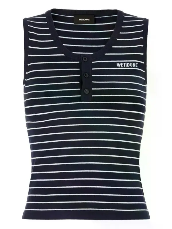 We11Done Striped Sleeveless Top