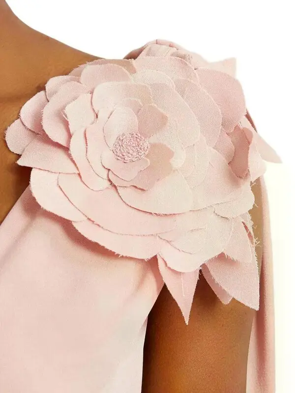 Erdem Floral-embellished Ruffled Midi Dress