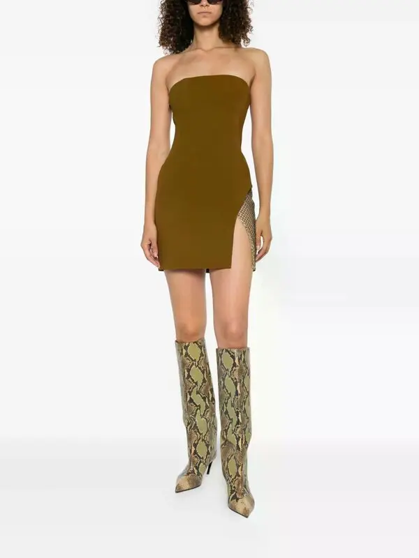 THE ATTICO Dresses gend - Military GREEN mini dress Military GREEN Main material: 50% acetate 50% viscose, second material: 100% polyamide, third