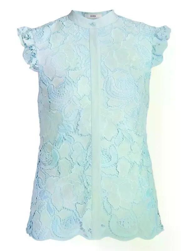 Erdem Floral Lace Sleeveless Top