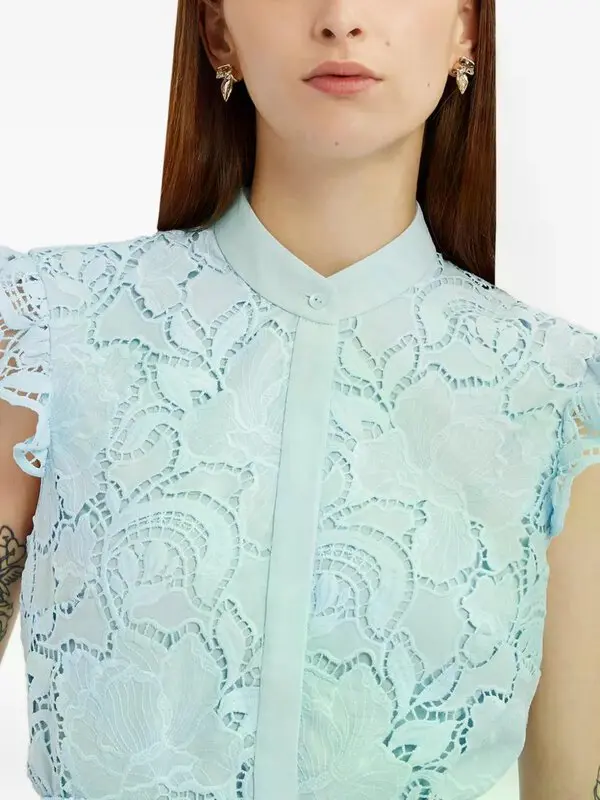 Erdem Floral Lace Sleeveless Top
