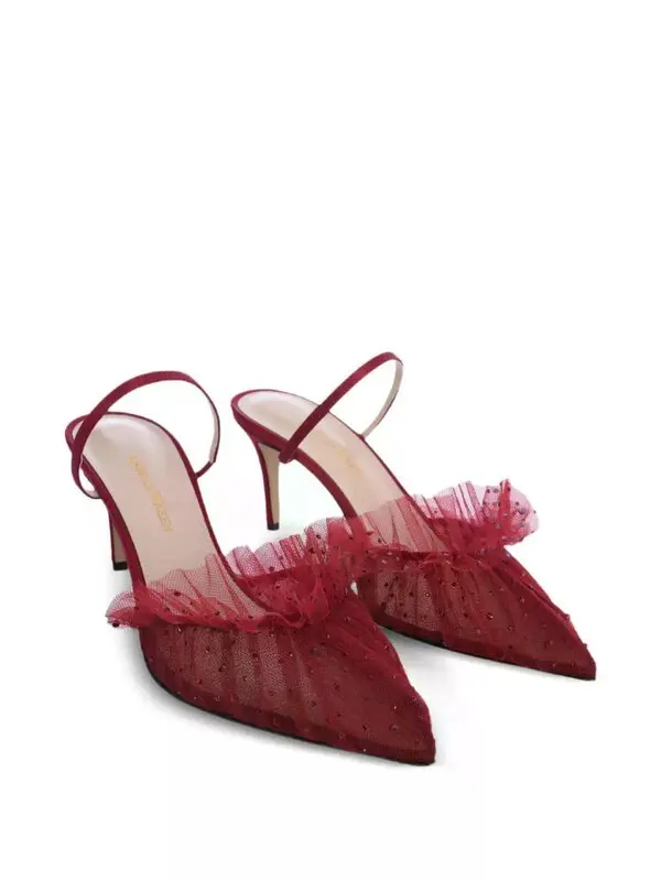 ANDREA WAZEN 75mm Franca Ruffled Mules