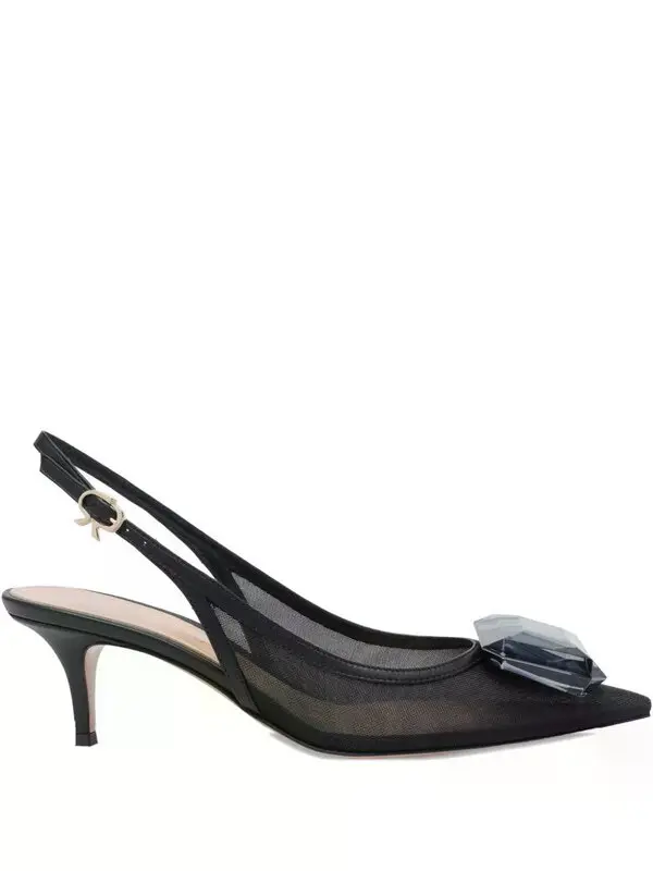 GIANVITO ROSSI 55mm Slingback Mesh Pumps