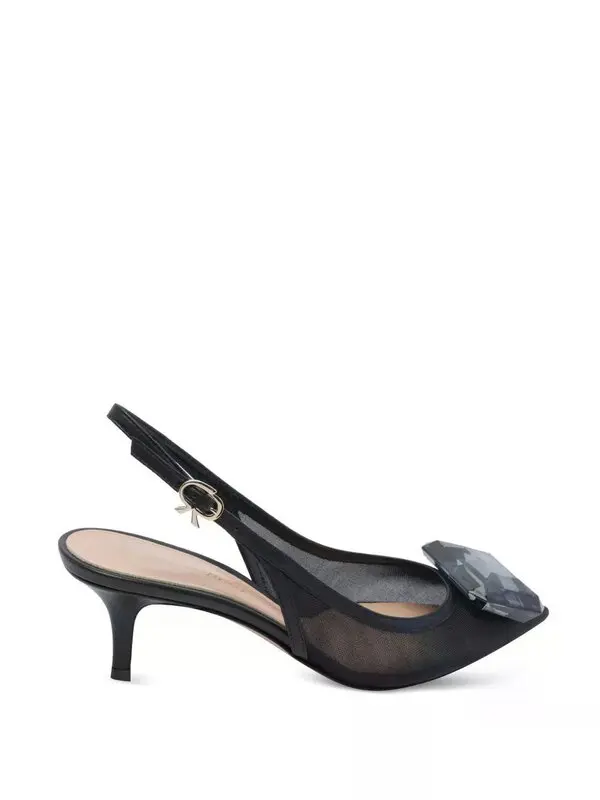 GIANVITO ROSSI 55mm Slingback Mesh Pumps