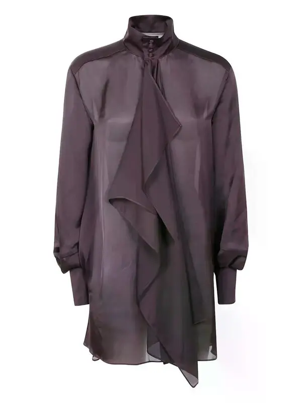Sacai Ruffled High-neck Blouse
