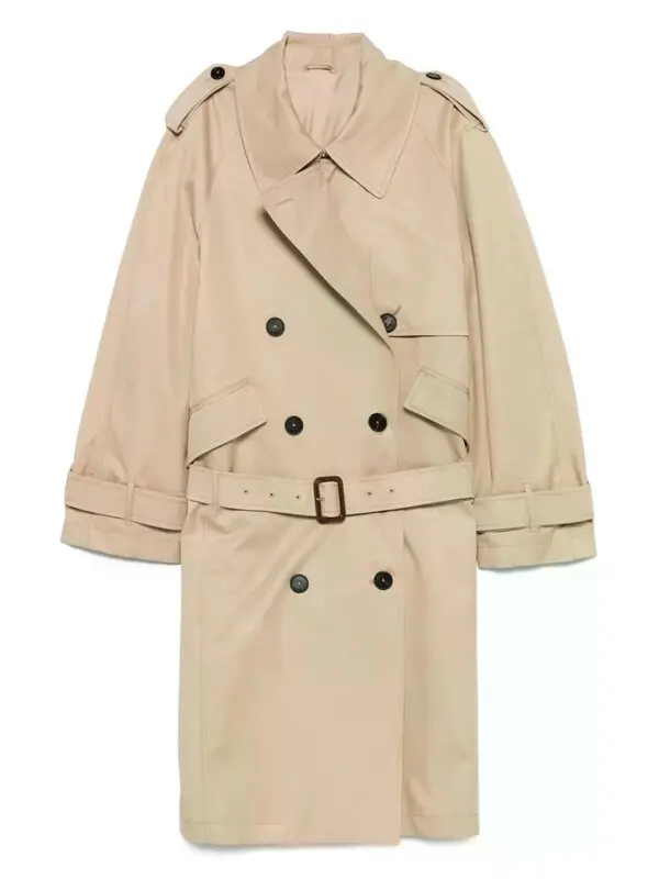 Attico Cotton Gabardine Trench Coat - Neutrals | Editorialist