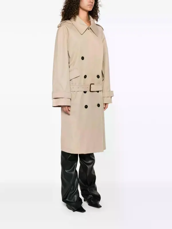 Attico Cotton Gabardine Trench Coat - Neutrals | Editorialist