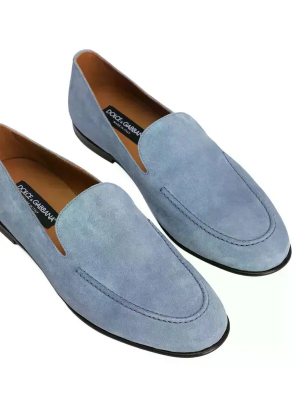 Dolce & Gabbana Suede Slip-on Loafers - Blue