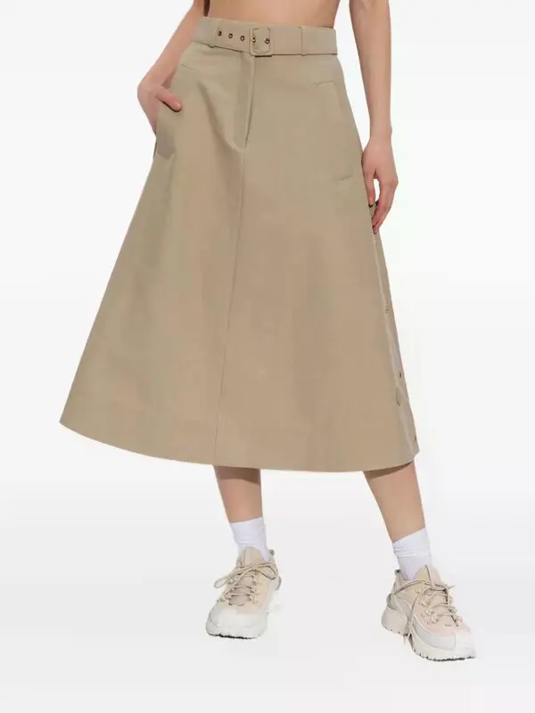 Moncler Belted Midi Skirt