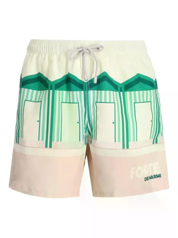 MC2 SAINT BARTH Printed Swim Shorts - Neutrals