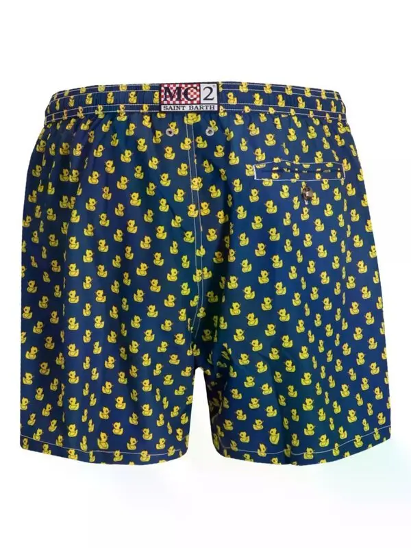 MC2 SAINT BARTH Rubber Duck-print Swim Shorts - Blue