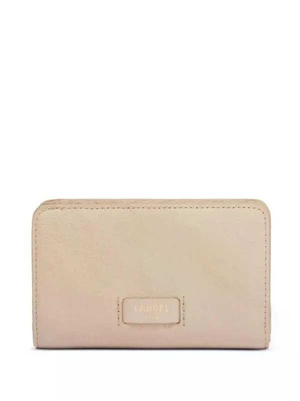 LANCEL Ninon Leather Compact Wallet - Neutrals