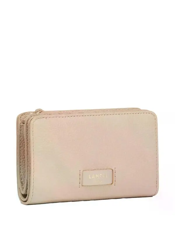 LANCEL Ninon Leather Compact Wallet - Neutrals