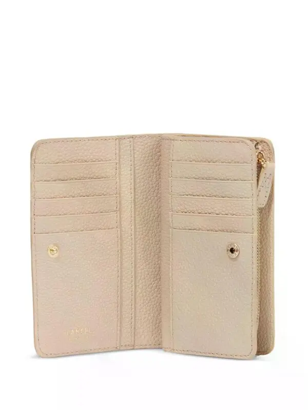 LANCEL Ninon Leather Compact Wallet - Neutrals