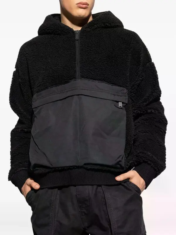 Dsquared2 Fleece Half-zip Hoodie - Black