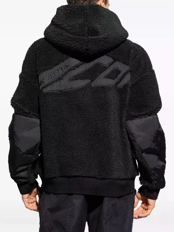 Dsquared2 Fleece Half-zip Hoodie - Black