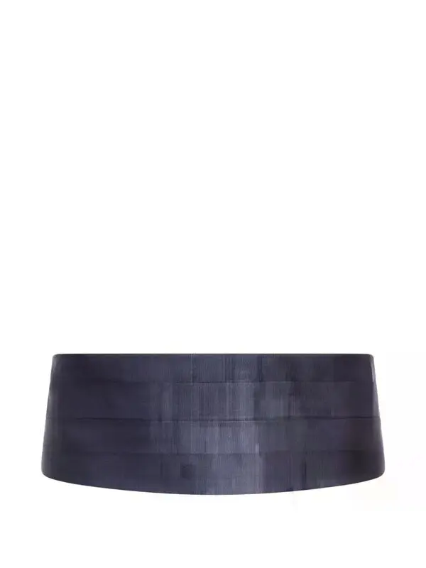 Giorgio Armani Pleated Silk Cummerbund - Blue