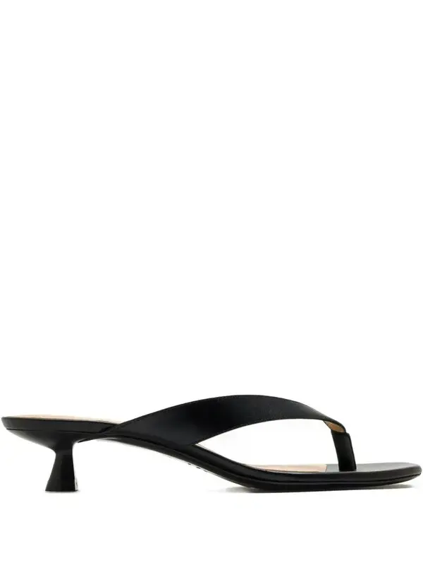 STUART WEITZMAN 35mm Rio Leather Heeled Sandals - Black
