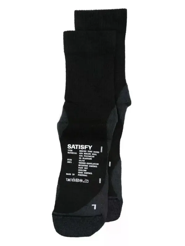 Satisfy Ribbed Tube Socks - Black