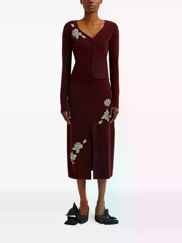 Erdem Embellished Midi Skirt