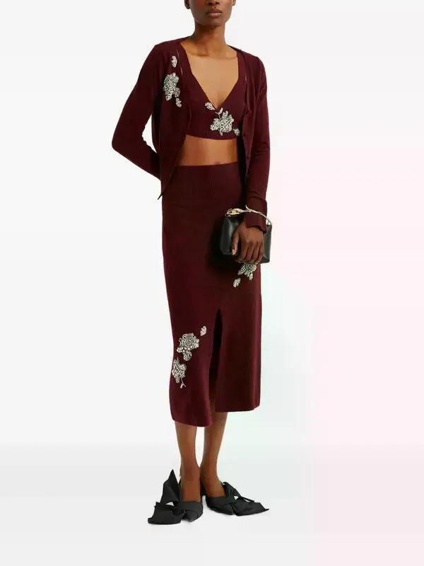 Erdem Embellished Midi Skirt