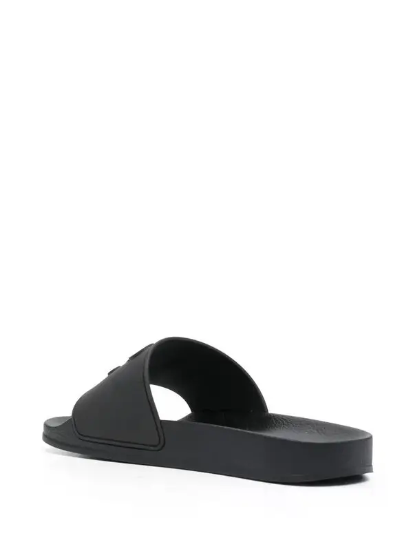 Palm Angels Rubberised Monogram Flat Slides