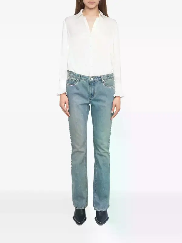 Zadig&Voltaire Eclip Stud-embellished Flared Jeans - Blue