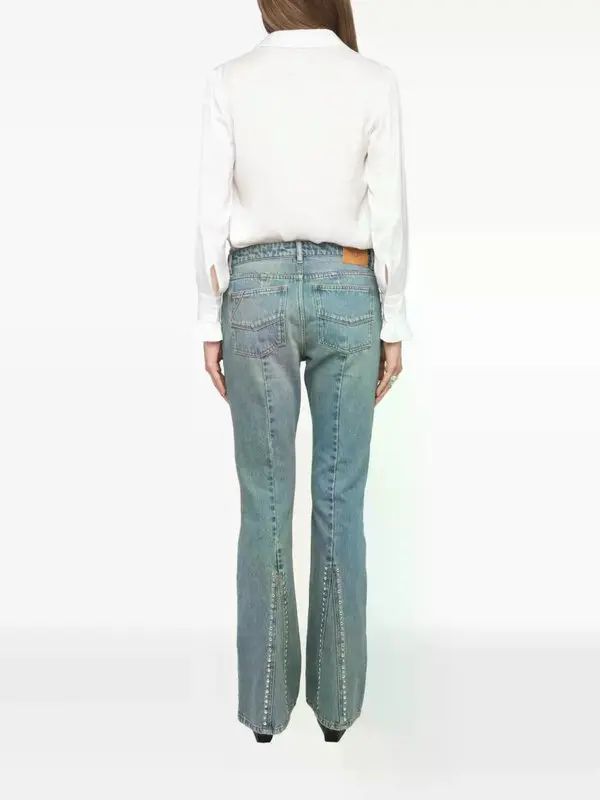 Zadig&Voltaire Eclip Stud-embellished Flared Jeans - Blue