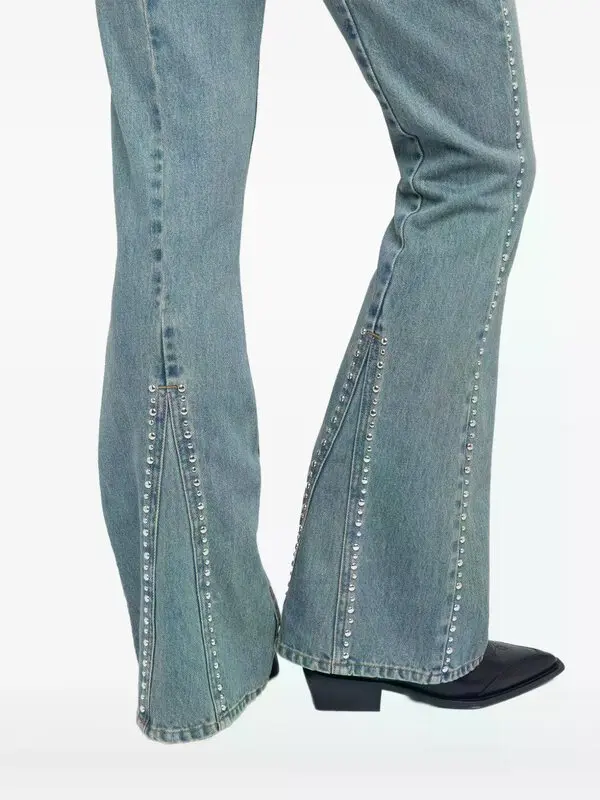 Zadig&Voltaire Eclip Stud-embellished Flared Jeans - Blue