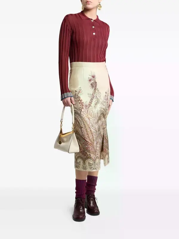 Etro Paisley Jacquard Midi Skirt