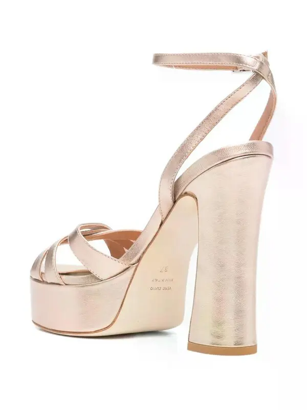 CHANTAL 130mm Leather Platform Sandals